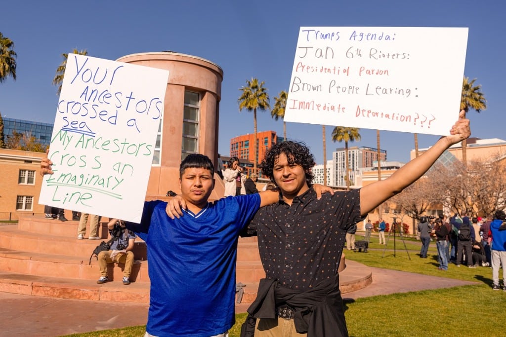 El campus de la ASU en Tempe fue escenario de manifestaciones a favor y ...